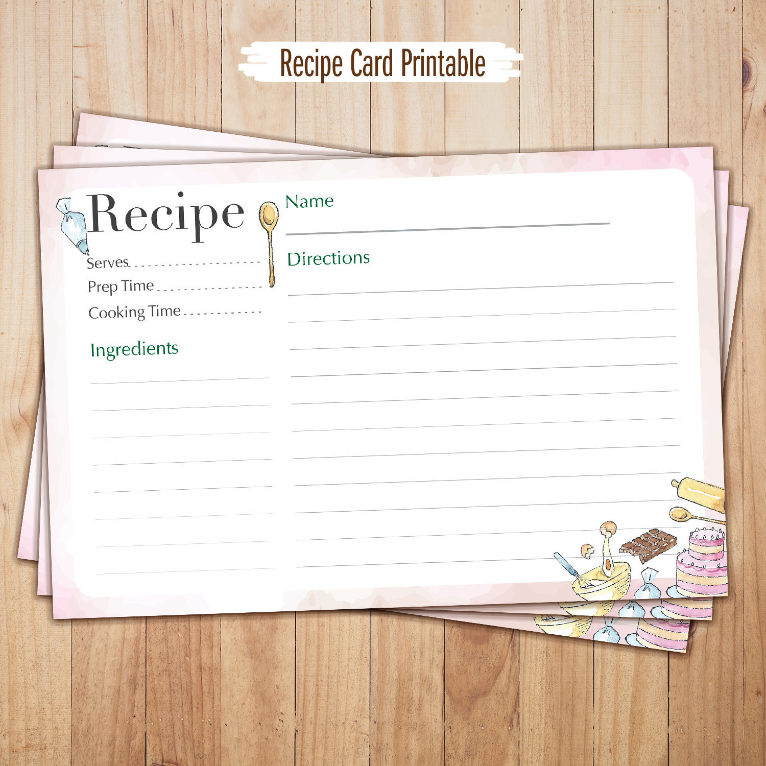 Recipe Cards for digital download Recipe Binder recipe | Etsy