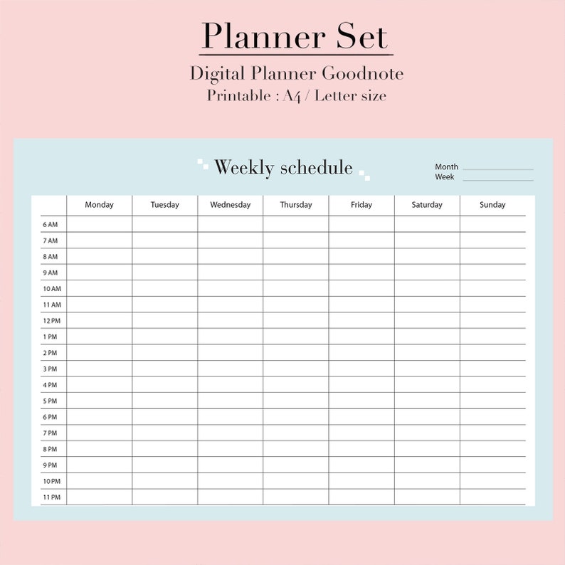 Digital Planner Digital Download Planner Printable - Etsy
