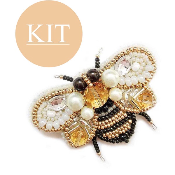 Beaded Embroidery Brooch Kit Tutorial - Etsy