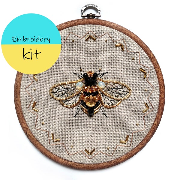 Bee Embroidery Kit - Etsy