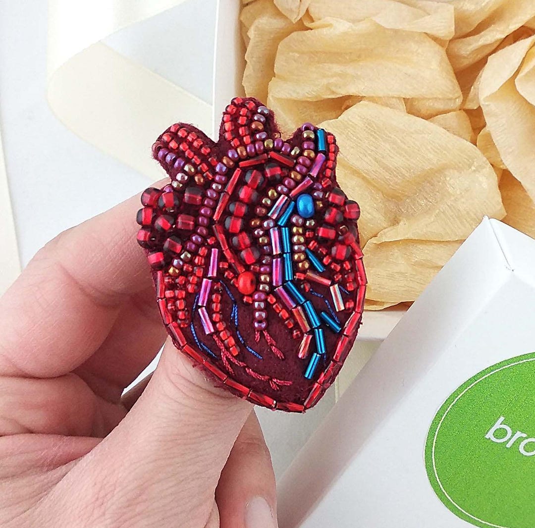 Anatomical Heart Pin, Medical Art, Anatomy Pin - Etsy