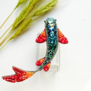 Beaded Fish Brooch Fish Brooch, Fish Jewelry - Etsy