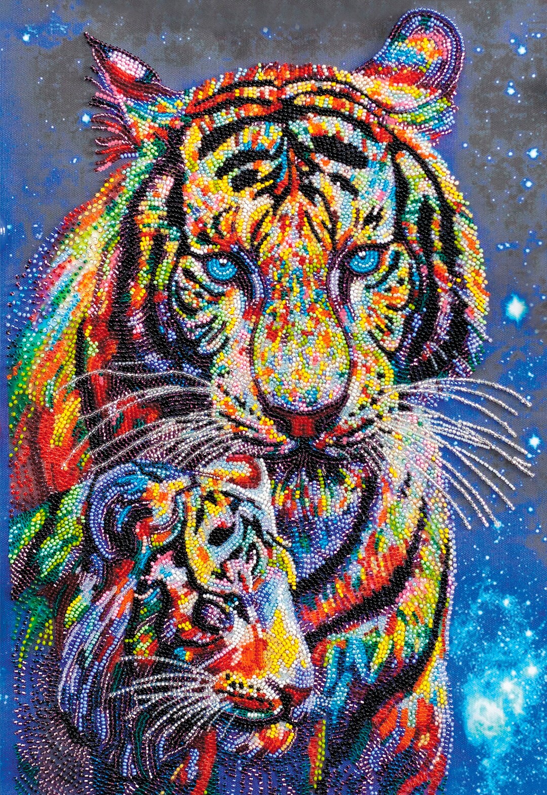 Beaded Tiger Kit Tiger Embroidery, Tiger Beadwork - Etsy