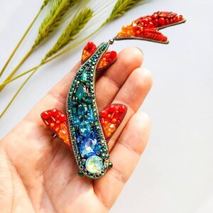 Beaded Fish Brooch Fish Brooch, Fish Jewelry - Etsy