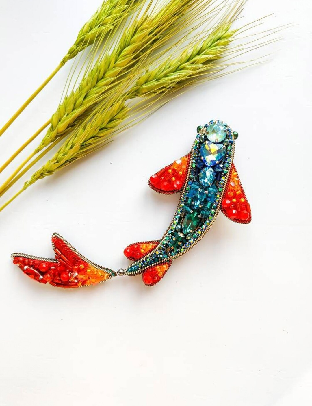 Beaded Fish Brooch Fish Brooch, Fish Jewelry - Etsy