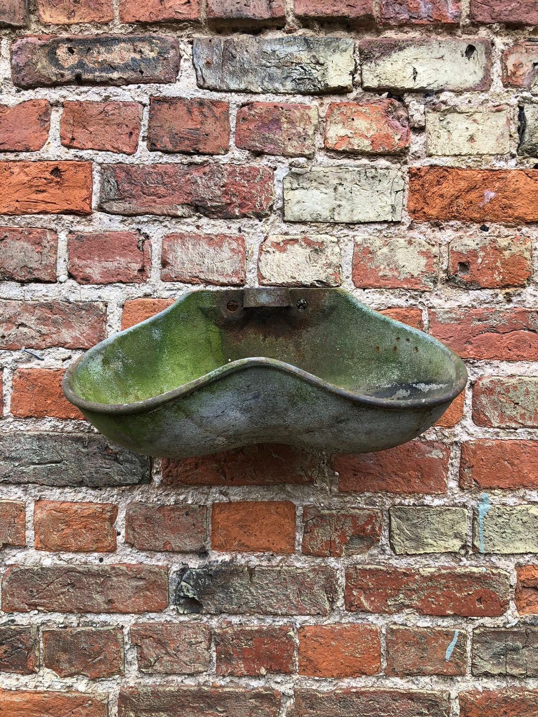 Vintage Galvanised Wall Mounted Trough Planter Rustic Herb Garden ...