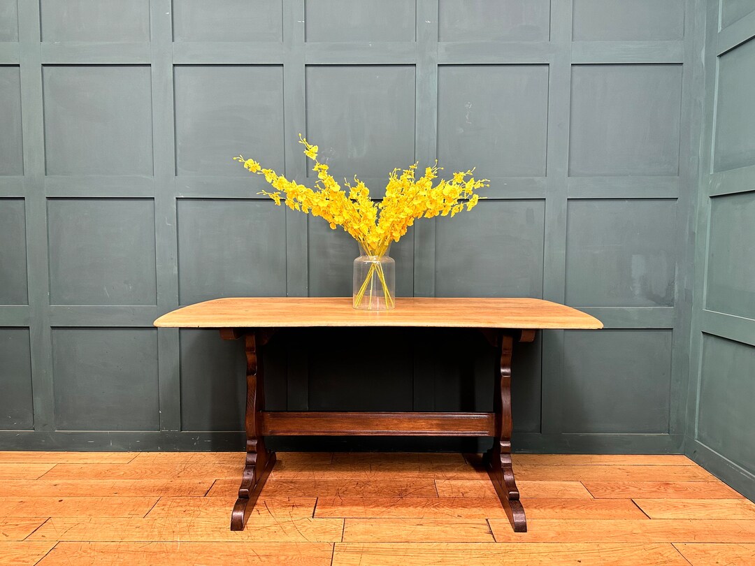Vintage Ercol Refectory Table / Elm Dining Table / Mid Century/ Kitchen ...