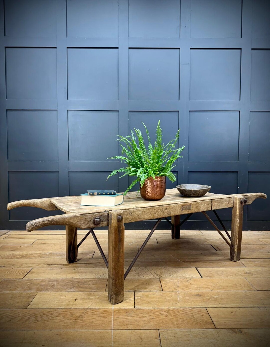 Victorian Pine Funeral Bier / Body Stretcher – Antique Rustic Coffee ...