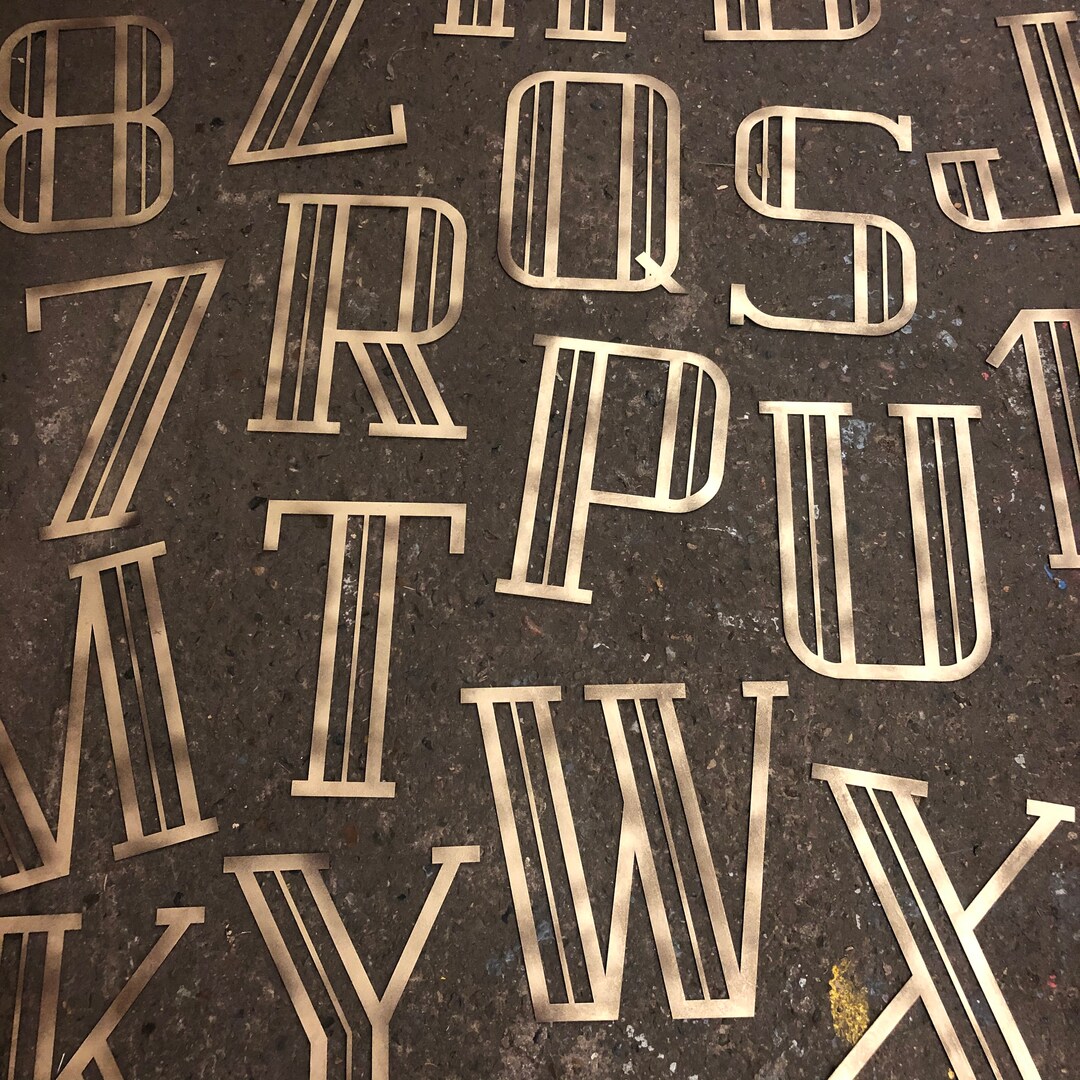 Gold Art Deco Metal Letters / Personalised Sign / Art Deco Decor / Gift ...