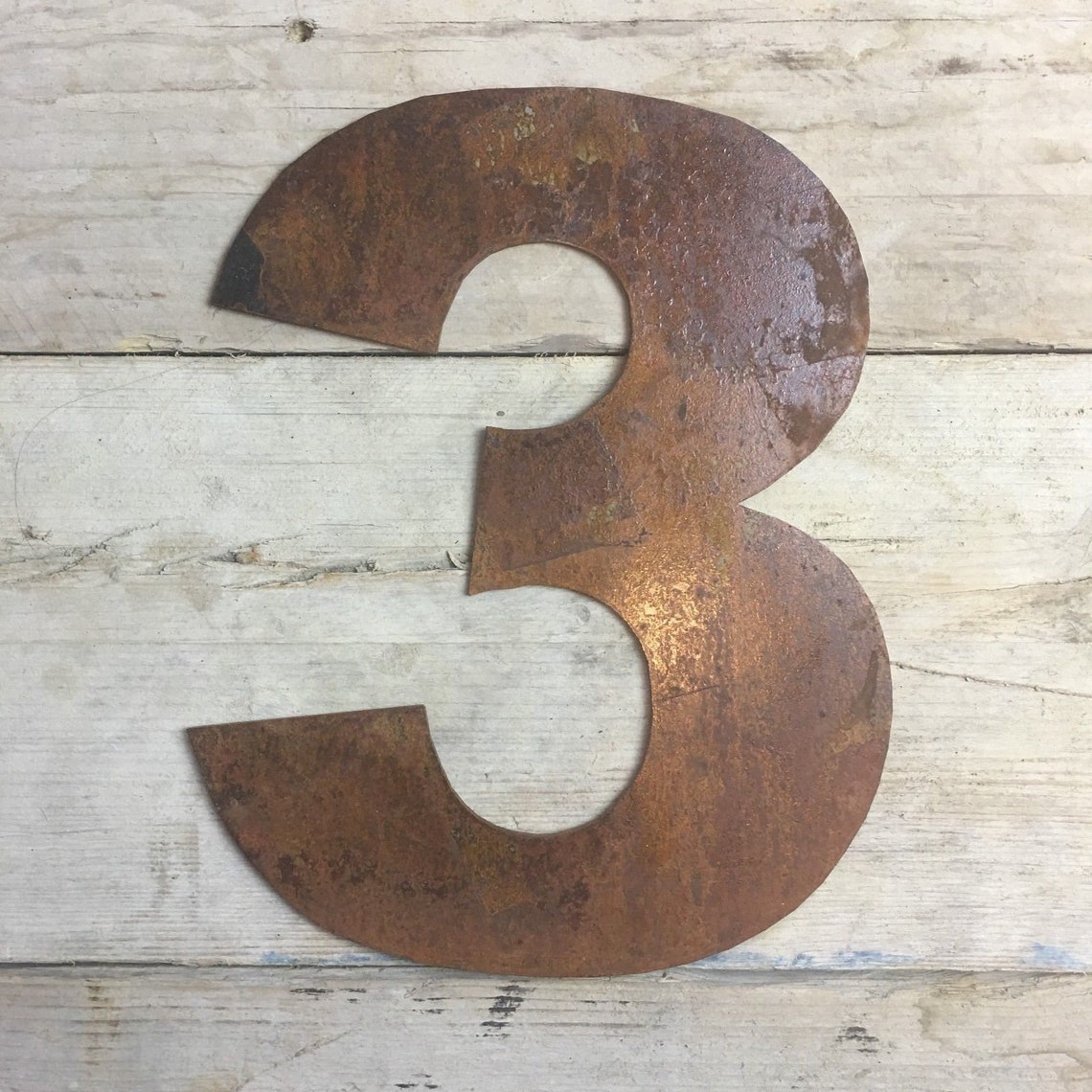 Rusty 5 Metal Numbers Shop Signage House Number | Etsy