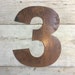 Rusty 5" Metal Numbers, Shop Signage, House Number, Rusted, Industrial ...