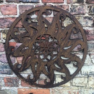 Rusted Rustic Sun Garden Decoration , Rusty Metal Garden Ornament ...