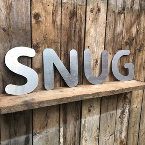 Snug Sign , Metal Letters , Garden Signage , Galvanised Metal , Boho ...