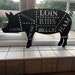 BLACK Metal PIG Sign , Kitchen Sign , Rustic Sign , Farmyard Animal ...