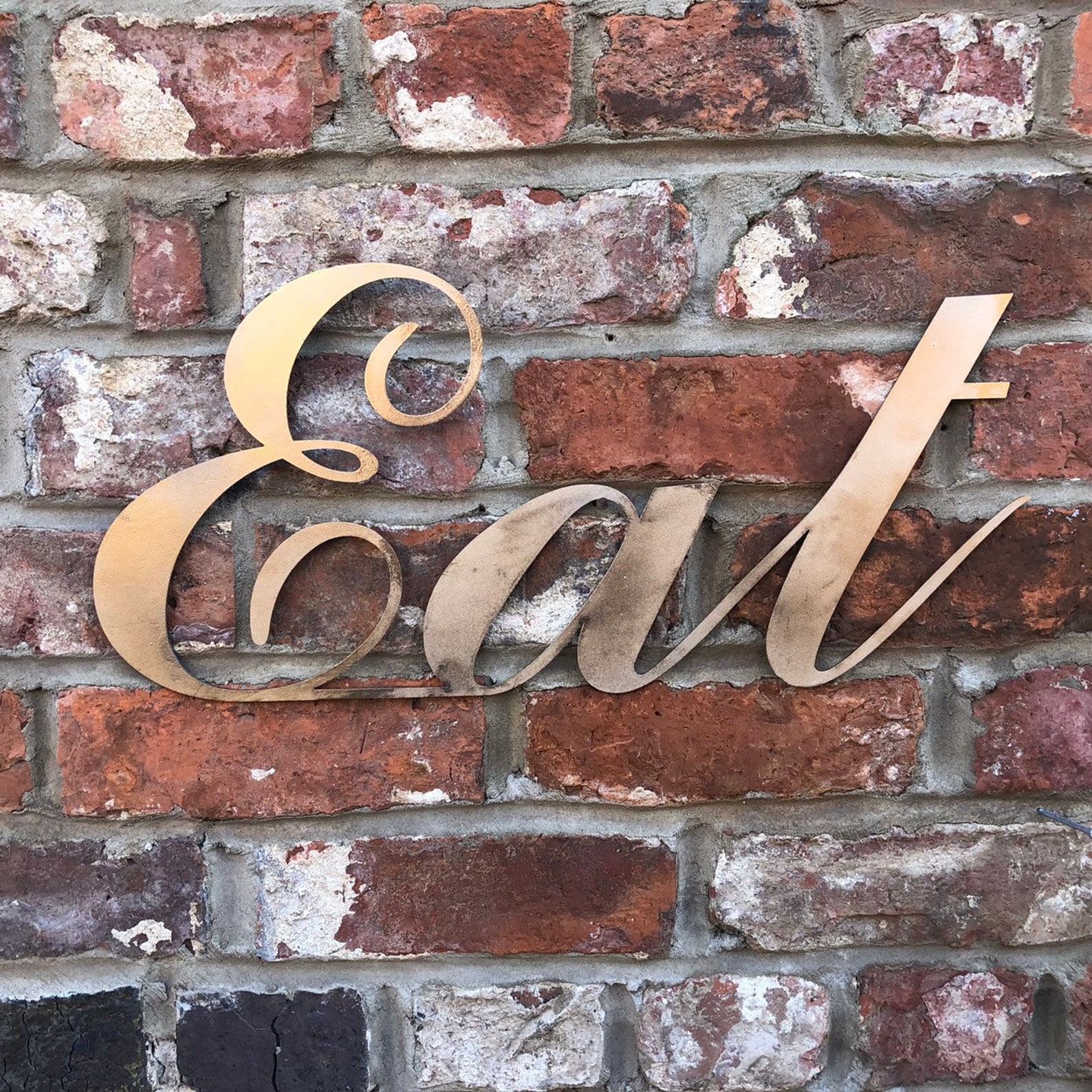GOLD EAT SIGN , Rustic Home Decor , Gold Letters , Kitchen Decor ...