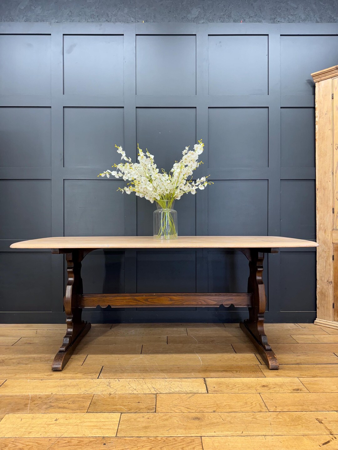 Vintage Ercol Refectory Table / Elm Dining Table / Large Kitchen Table ...