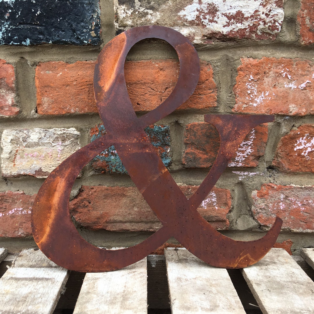 A & Rusty Metal Letter for Any Home or Garden Mancave or - Etsy