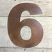 Rusty 5" Metal Numbers, Shop Signage, House Number, Rusted, Industrial ...