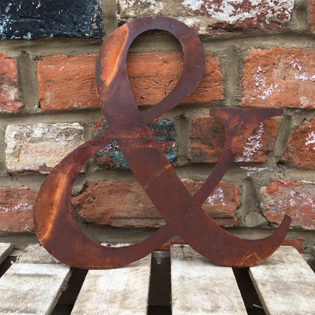 Rusty Metal Letter & / Rustic Signs for the Home / Personalised Gift ...