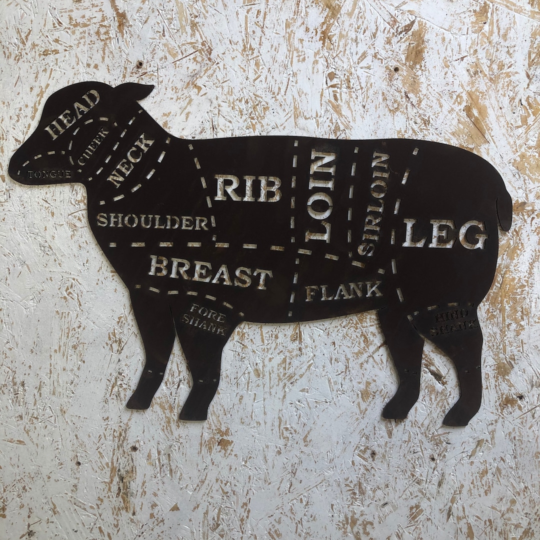 Rusty Metal Lamb Sign , Home Decoration , Kitchen Sign , Garden ...