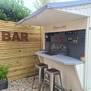 Garden Bar Sign , Rusty Metal Letters , Home or Garden Bar Signage ...