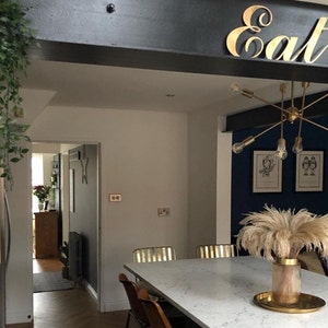 GOLD EAT SIGN , Rustic Home Decor , Gold Letters , Kitchen Decor ...