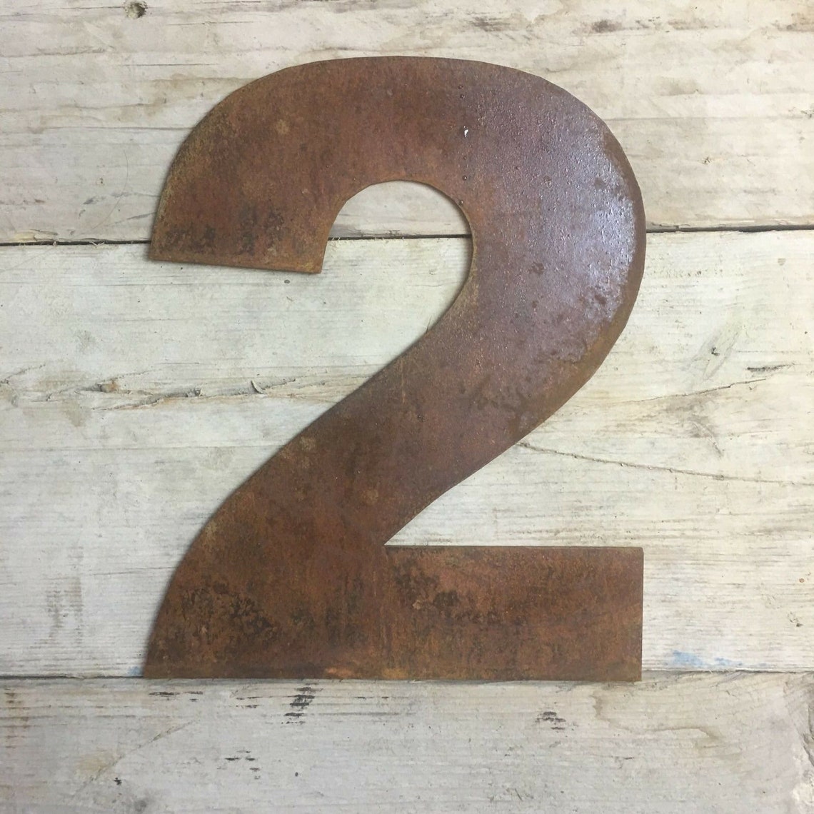Rusty 5" Metal Numbers, Shop Signage, House Number, Rusted, Industrial ...