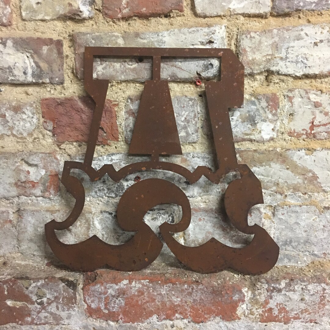 Rusty Metal Letter A: Carnival Font Sign, Home Garden Decor Fairground ...