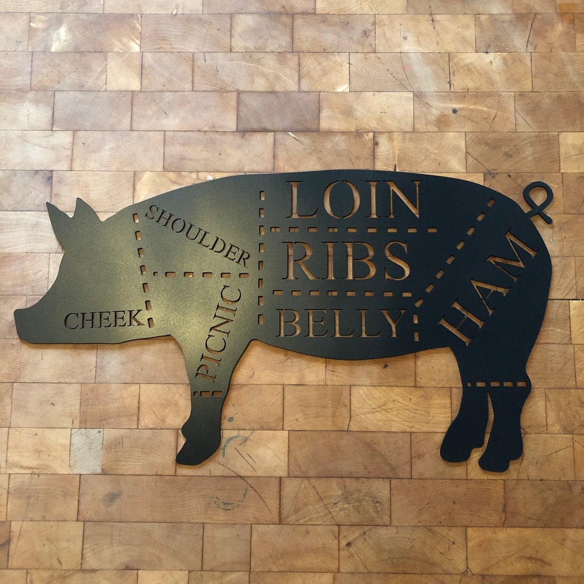BLACK Metal PIG Sign Kitchen Sign Rustic Sign Farmyard - Etsy UK