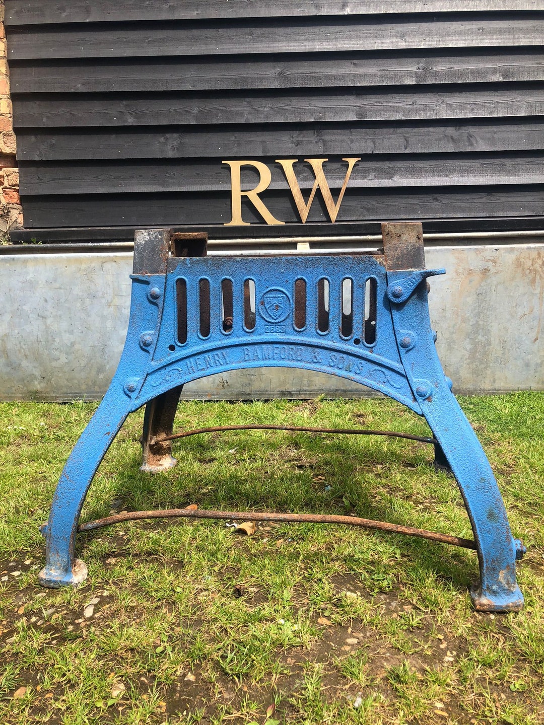 Cast Iron Industrial Henry Bamford and Sons Table Base Reclaimed ...