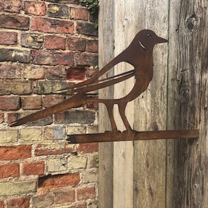 Rusty Metal Magpie Garden Ornament , Garden Sign , Bird Decoration ...