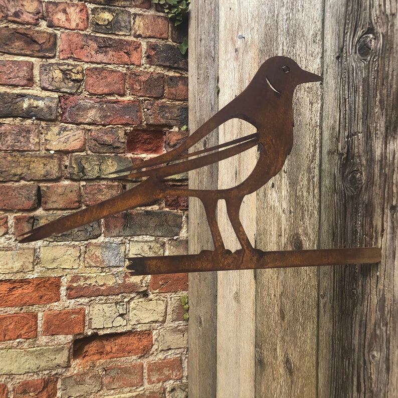 Rusty Metal Magpie Garden Ornament Garden Sign Bird - Etsy Australia