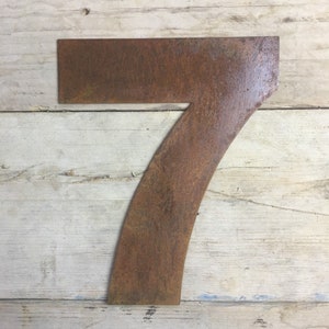 Rusty 5" Metal Numbers, Shop Signage, House Number, Rusted, Industrial ...