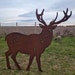 Garden Statue / Garden Feature / Stag Ornament / Rusty Metal Stag ...