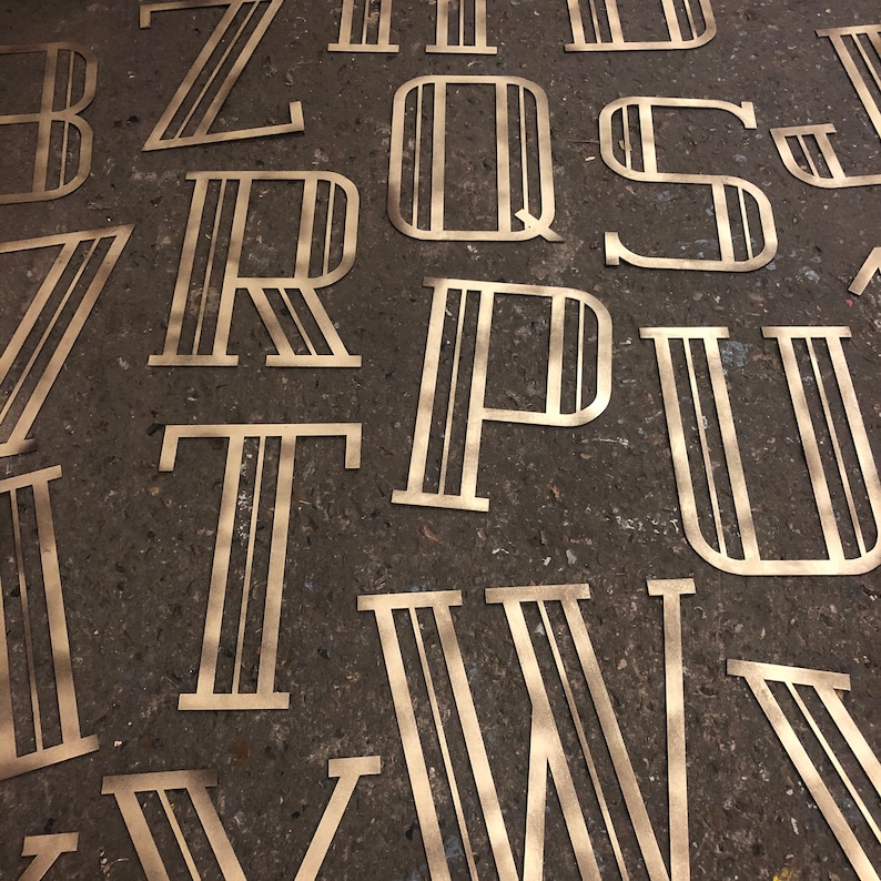 Gold Art Deco Metal Letter B / Gold Letter B /personalised | Etsy