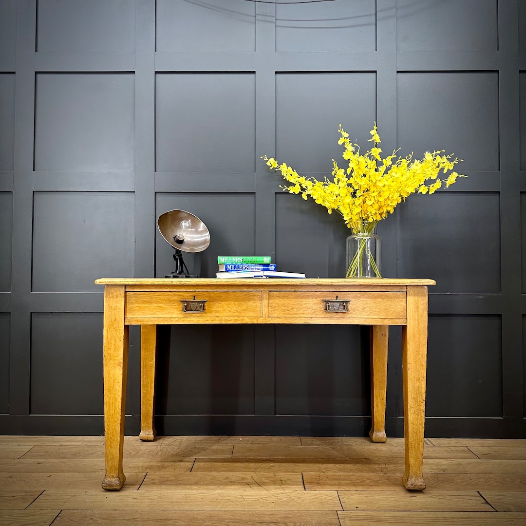 Antique Oak Desk / Large Office Desk / Oak Desk / Office - Etsy UK