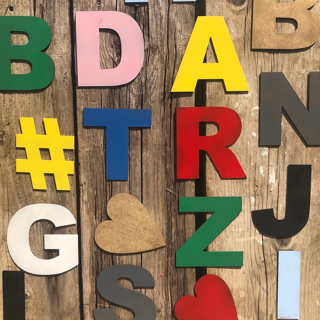 Rustic 5" A-Z Metal Letters , Personalised Signs Gifts and Decorations ...