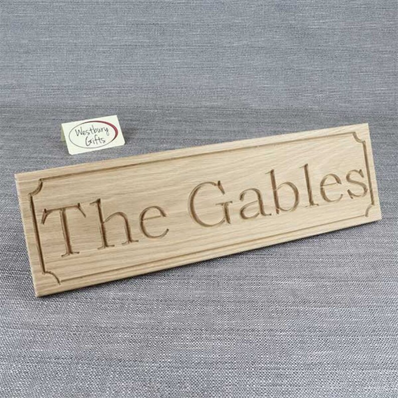 Oak Engraved Classic Rectangular House Sign 500 X 146mm - Etsy