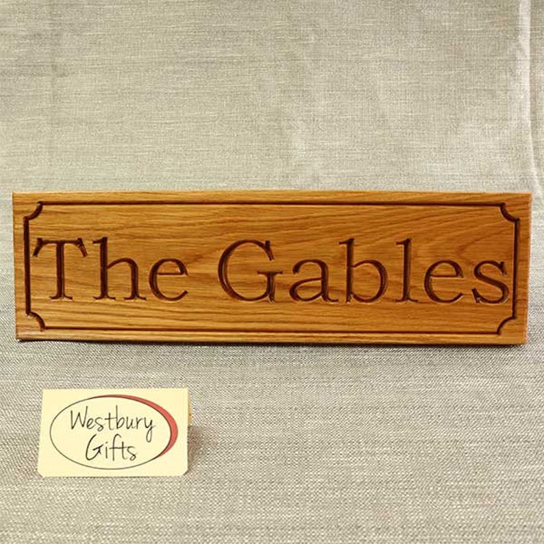 Oak Engraved Classic Rectangular House Sign 500 X 146mm - Etsy