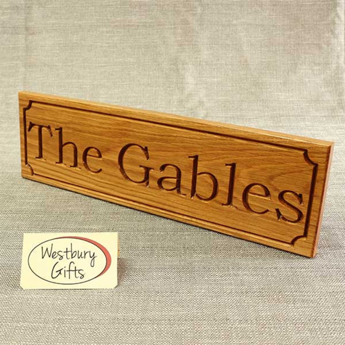 Oak Engraved Classic Rectangular House Sign 500 X 146mm - Etsy