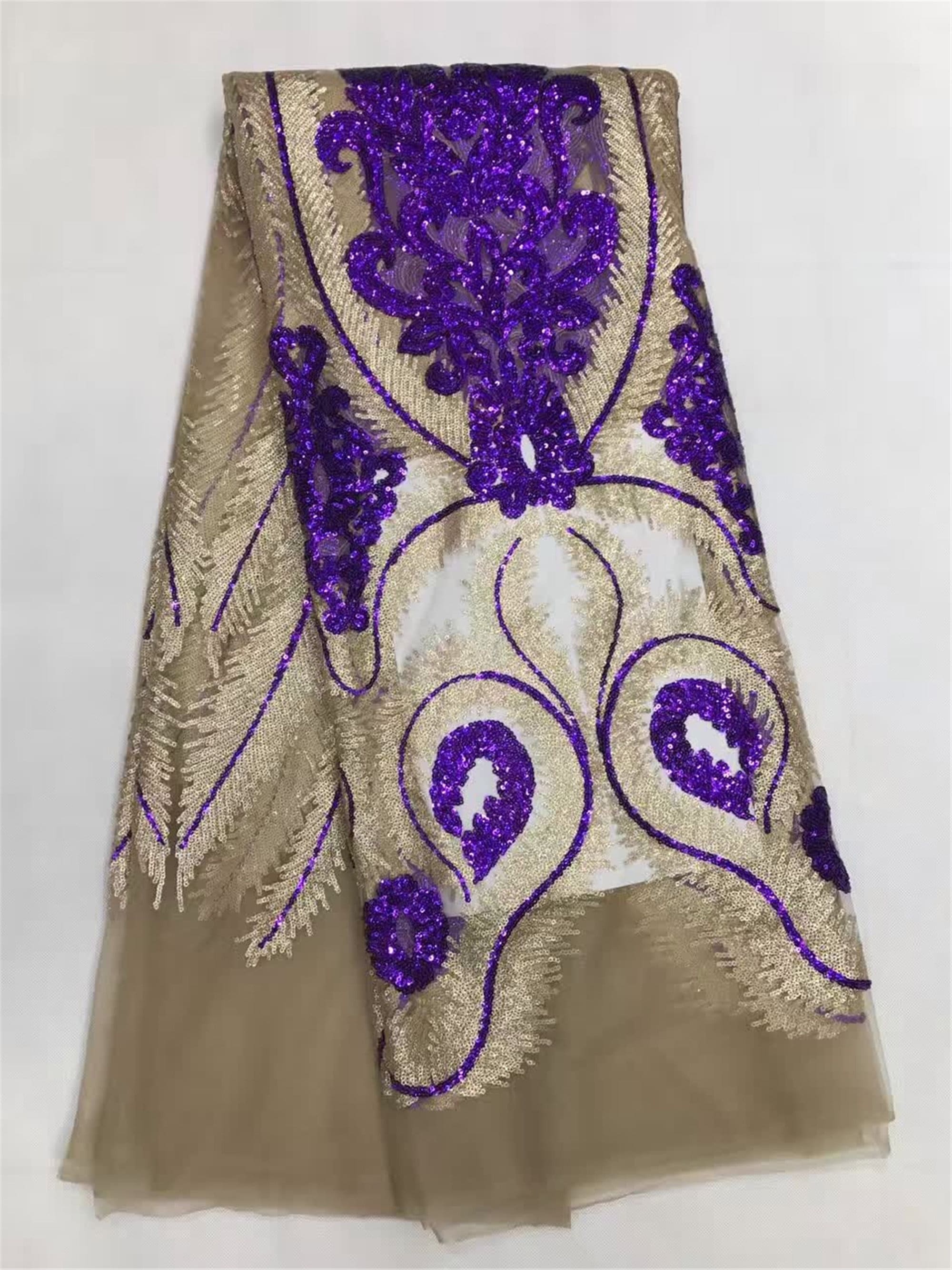 Red Sequins Lace Fabric 5 Yards Evening Dress Mesh - Etsy