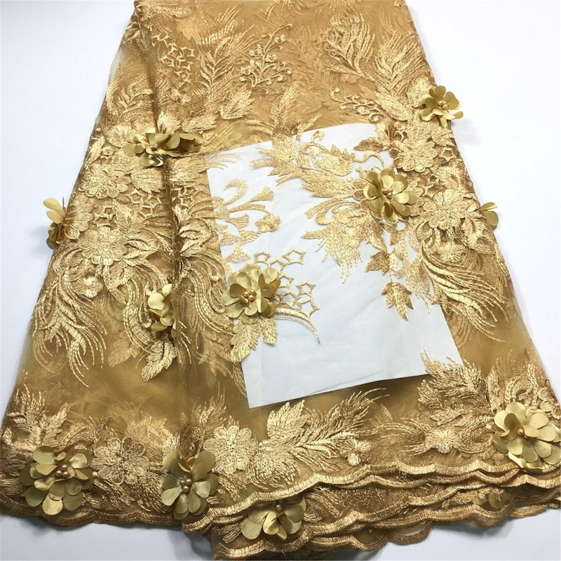 Gold Lace Fabric - Etsy