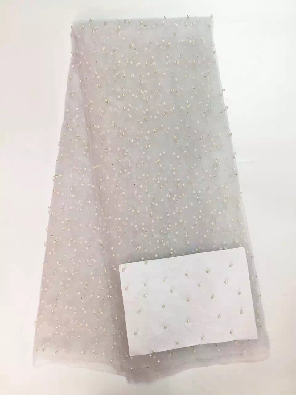 High Quality African French Tulle Lace Fabric With Beads 2021 New ...