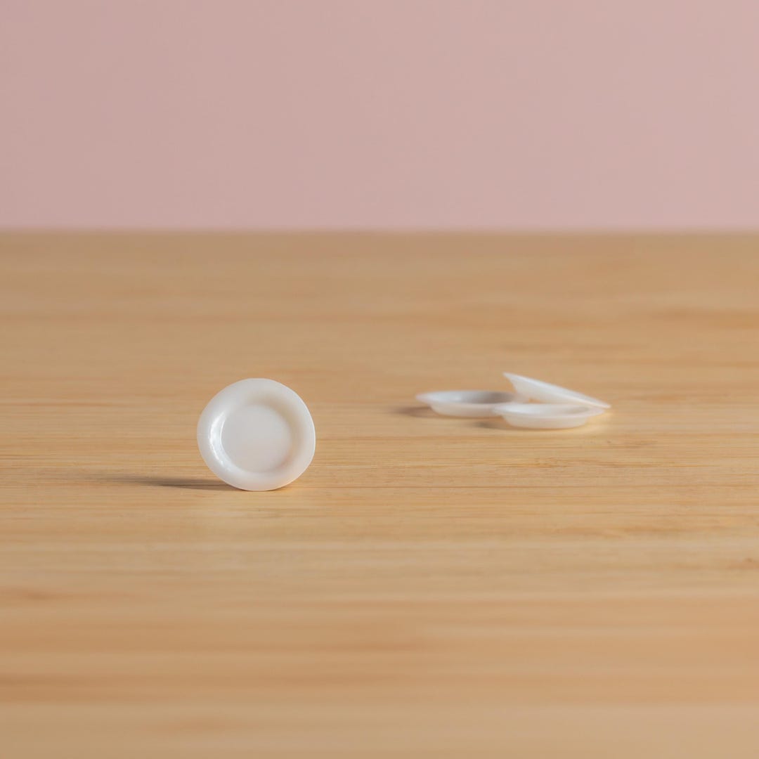 Set of 8 Micro Miniature Side Plate, Banchan Dish in White Plastic for ...
