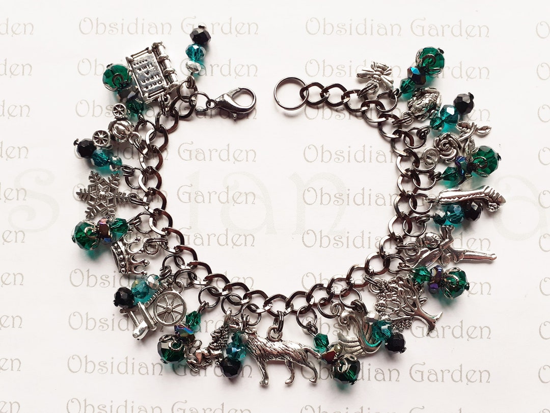 Black & Turquoise Capped Brothers Grimm Hand Made Fairytale Charm ...