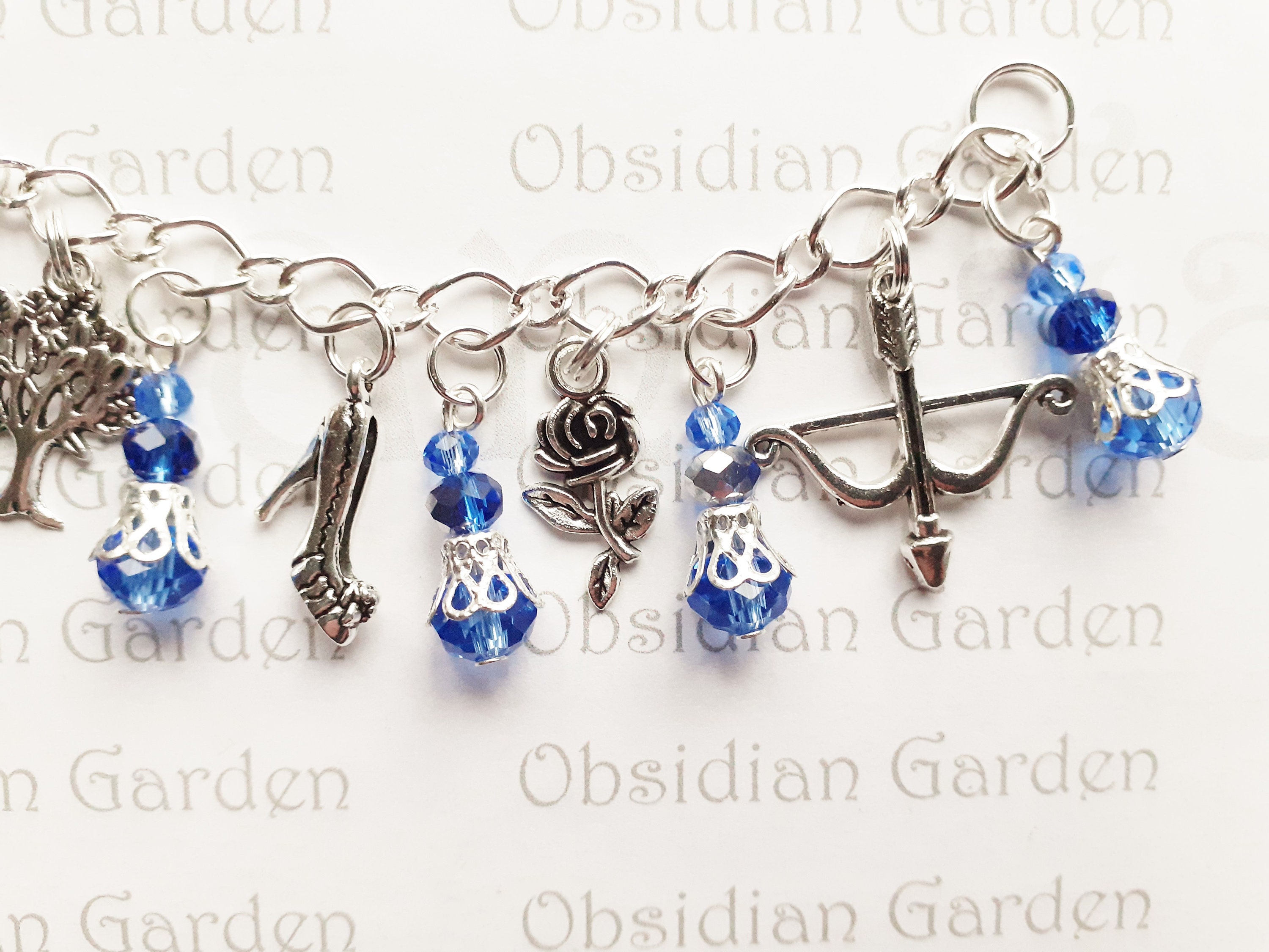 Pale Blue Capped Brothers Grimm Hand Made Fairytale Charm Bracelet - Etsy