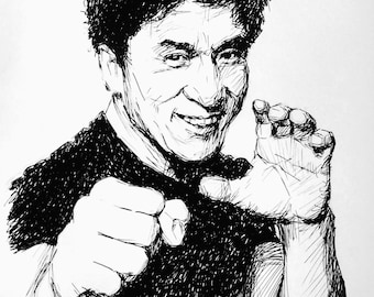 Jackie Chan Drawing - Etsy UK