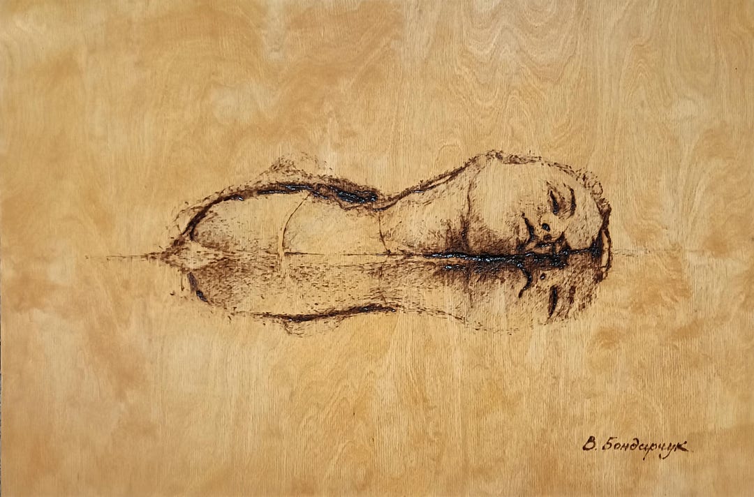Original Handcrafted Realistic Wood Burning Art: Girl Portrait. One of ...