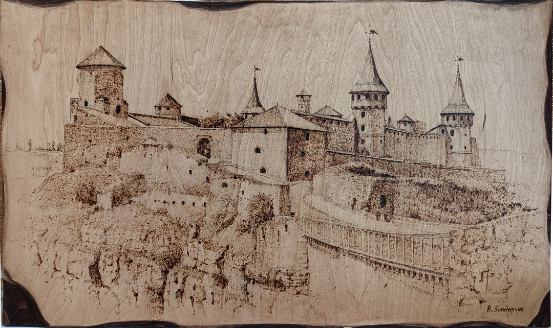 The Art of Wood Burning. Fire Drawing on Plywood. Illustration for the ...