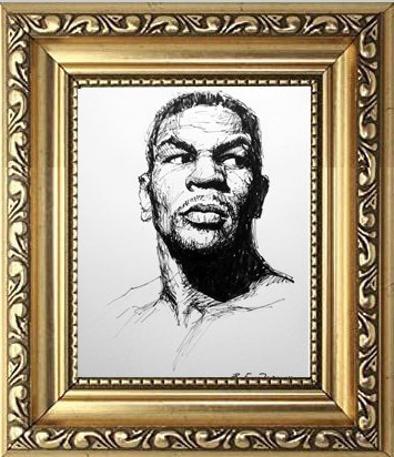 Mike Tyson. Original Drawing Portraits From Photos. Black and - Etsy